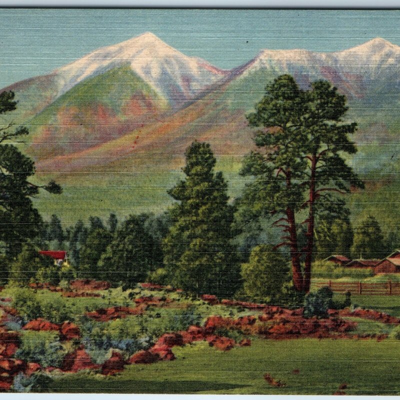 1939 Flagstaff, AZ San Francisco Peaks Navajo Reservation Ariz Scenic ...