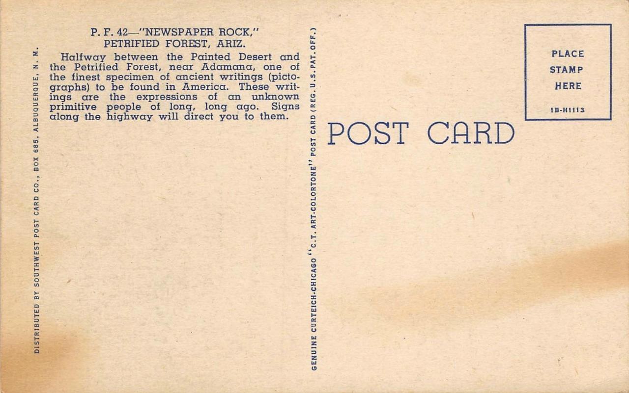 Newspaper Rock Petrified Forest, Arizona Pictographs Native Americana ...