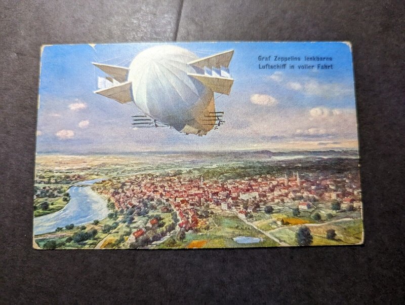 Mint Germany Zeppelin Postcard Graf Zeppelin Steerable Airship at Full ...