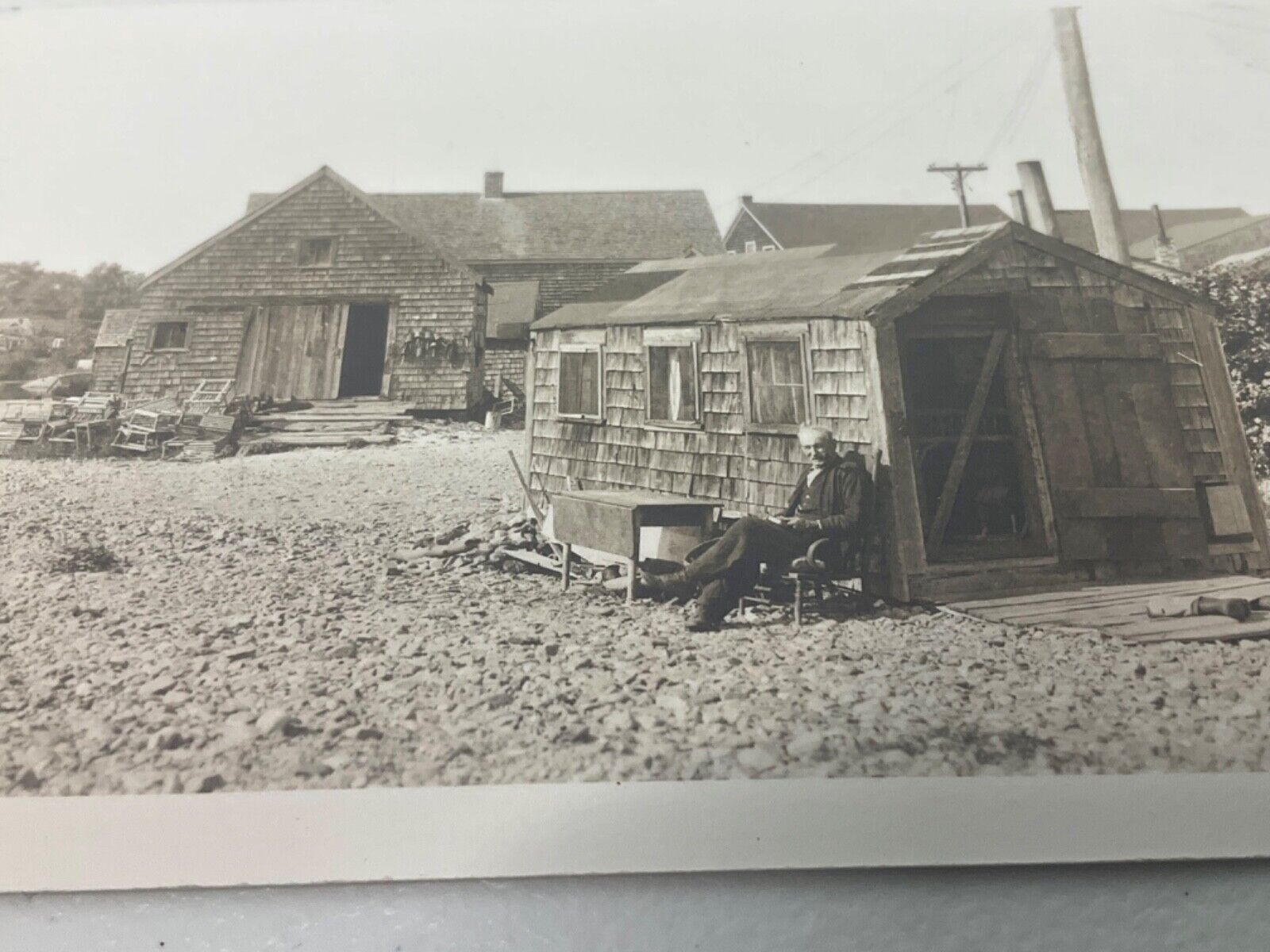 Vintage Unused RPPC Maine Old Clap-Board Lobster Shack, House, Old Man ...