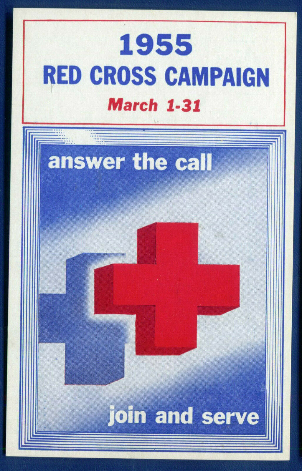 1955 American National Red Cross Campaign Washington DC Postcard ...