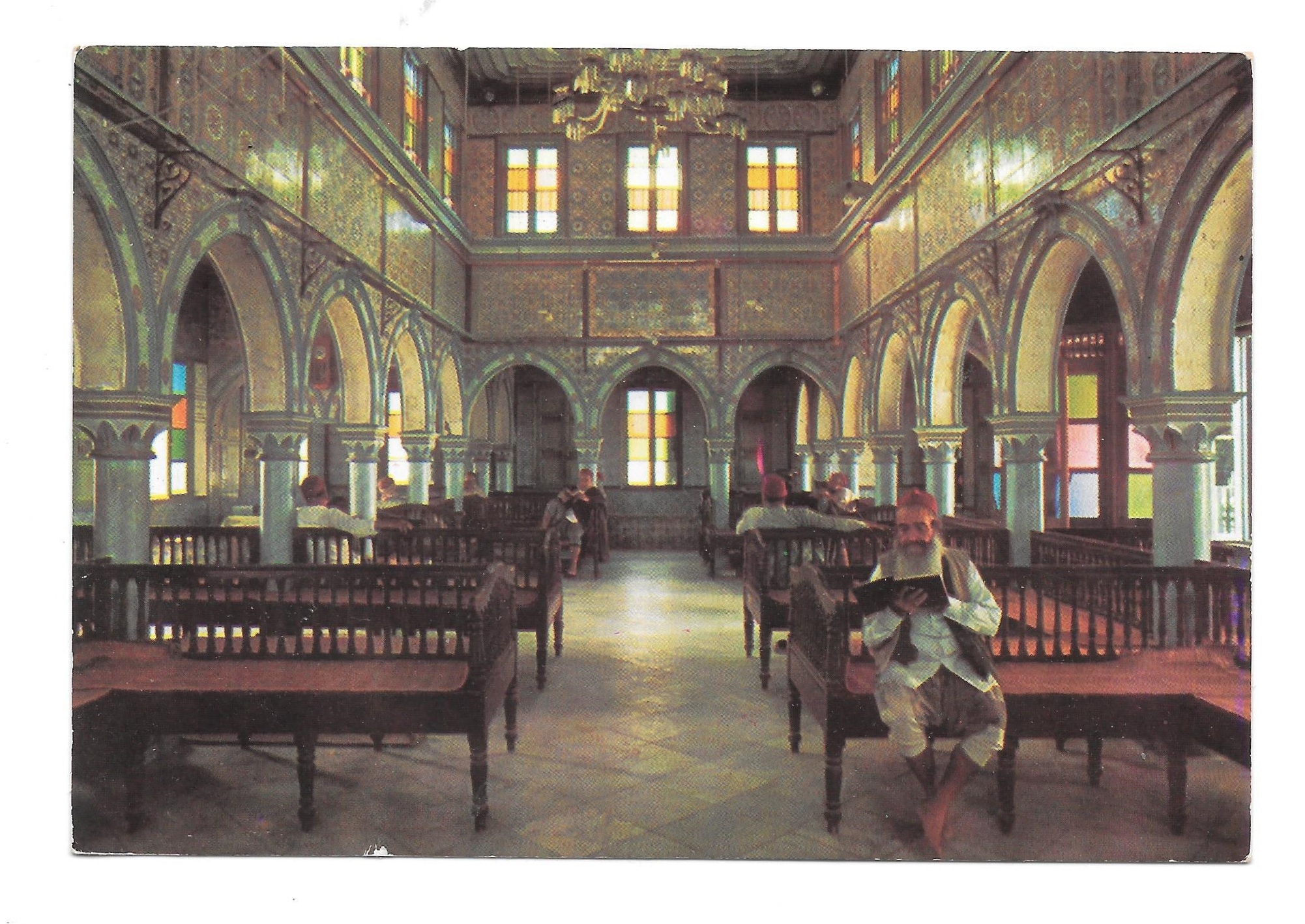 Tunisia Jerba Ghriba Synagogue Interior Djerba Island 4X6 Tanit ...