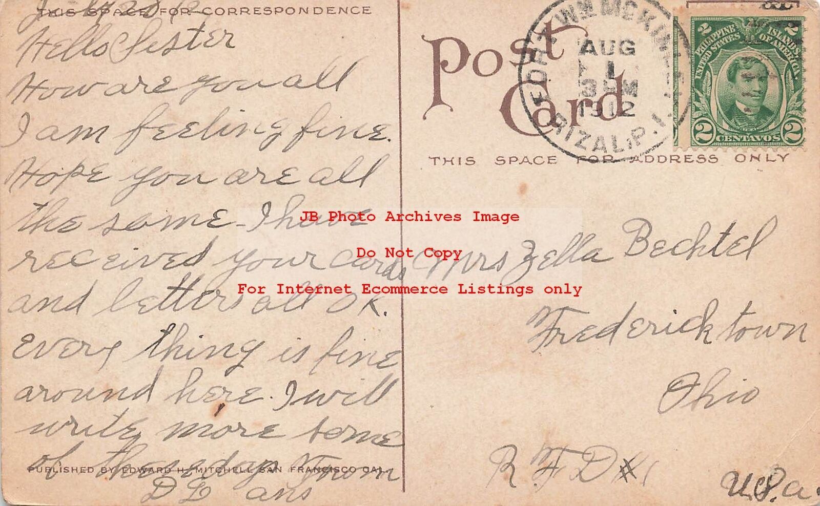 Philippines, Manila, Caribou, Beast Of Burden, 1912 PM, Mitchell No 29 ...