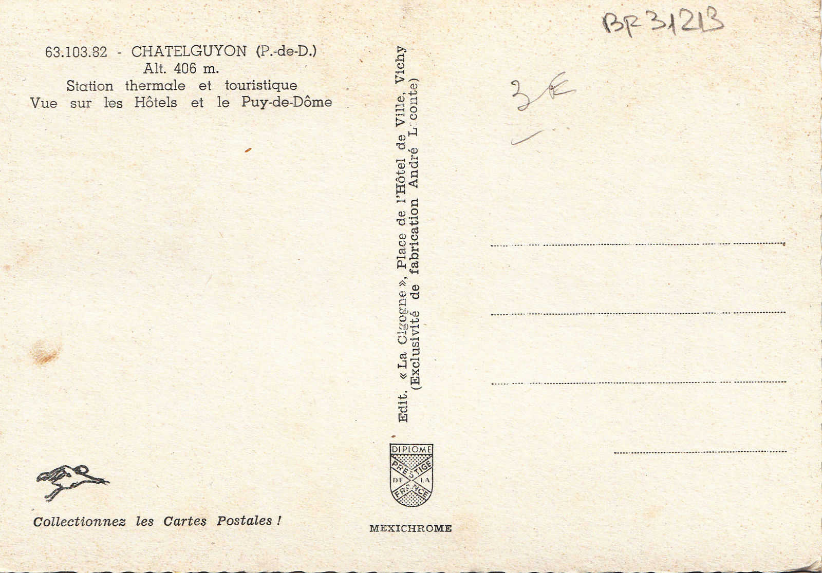 BF31213 chatelguyon station thermale et touristique france front/back ...