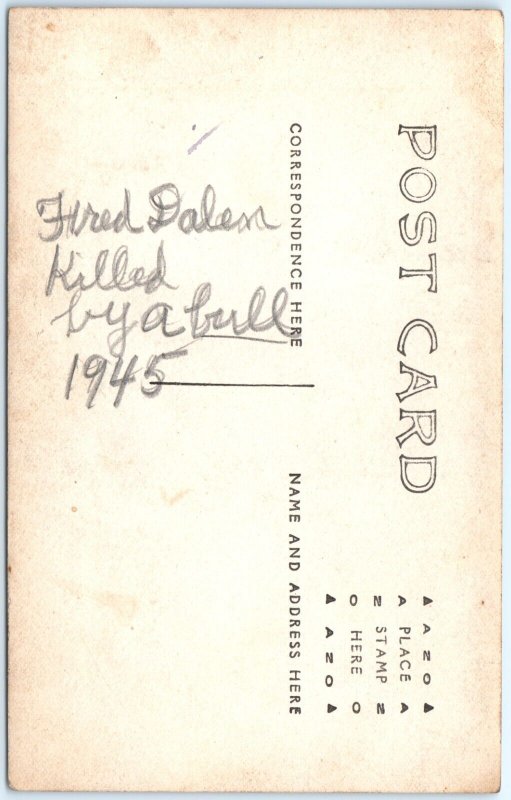 ID'd c1910s Cool Young Man Bowlers Hat RPPC Photo Fred Dolan Killed by ...