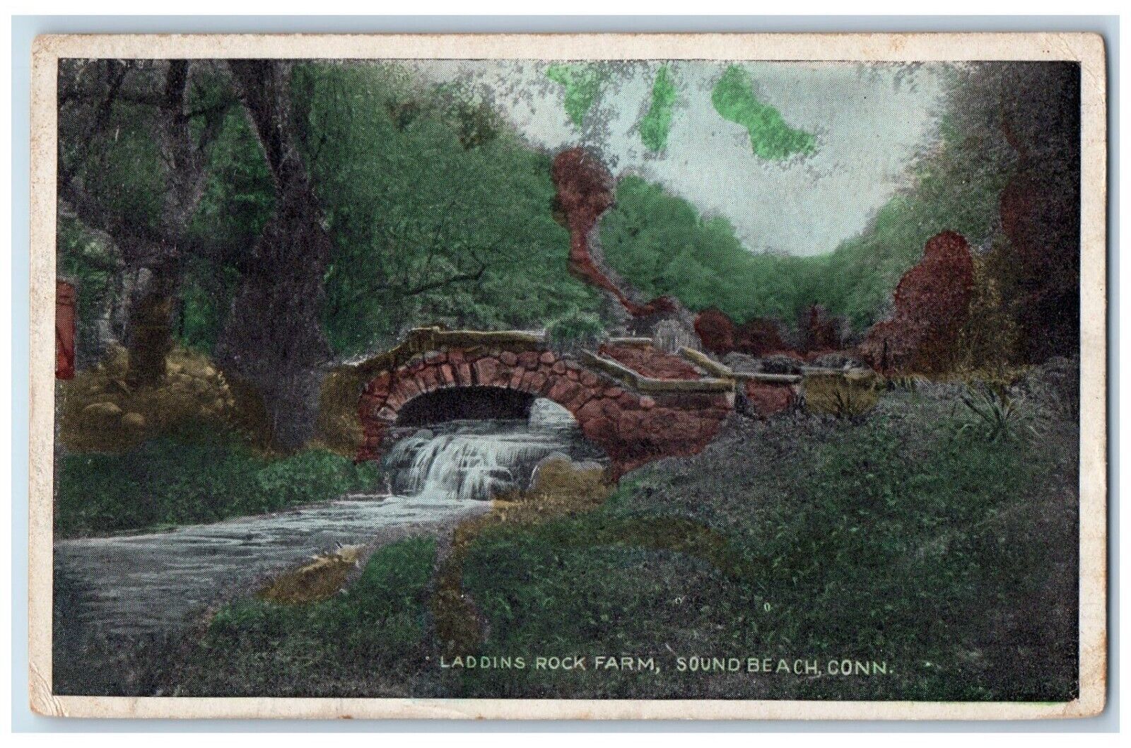 1920 Laddins Rock Farm Bridge Sound Beach Connecticut Vintage Antique ...