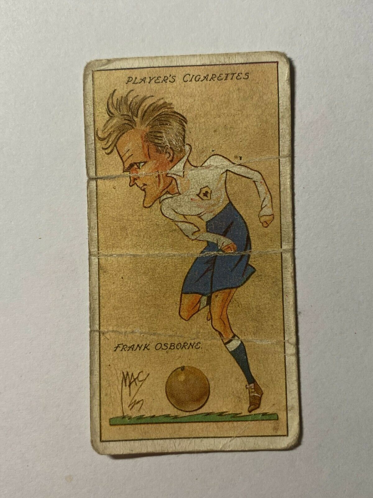 Cigarette Card - Player Football Caricatures #27 Frank Osborne (Uu342 ...
