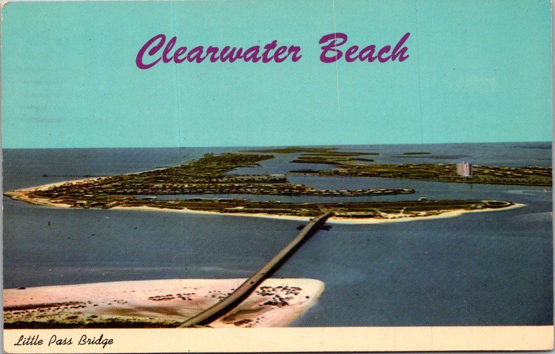 Florida Clearwater Beach The Little Pass Bridge 1970 | United States ...