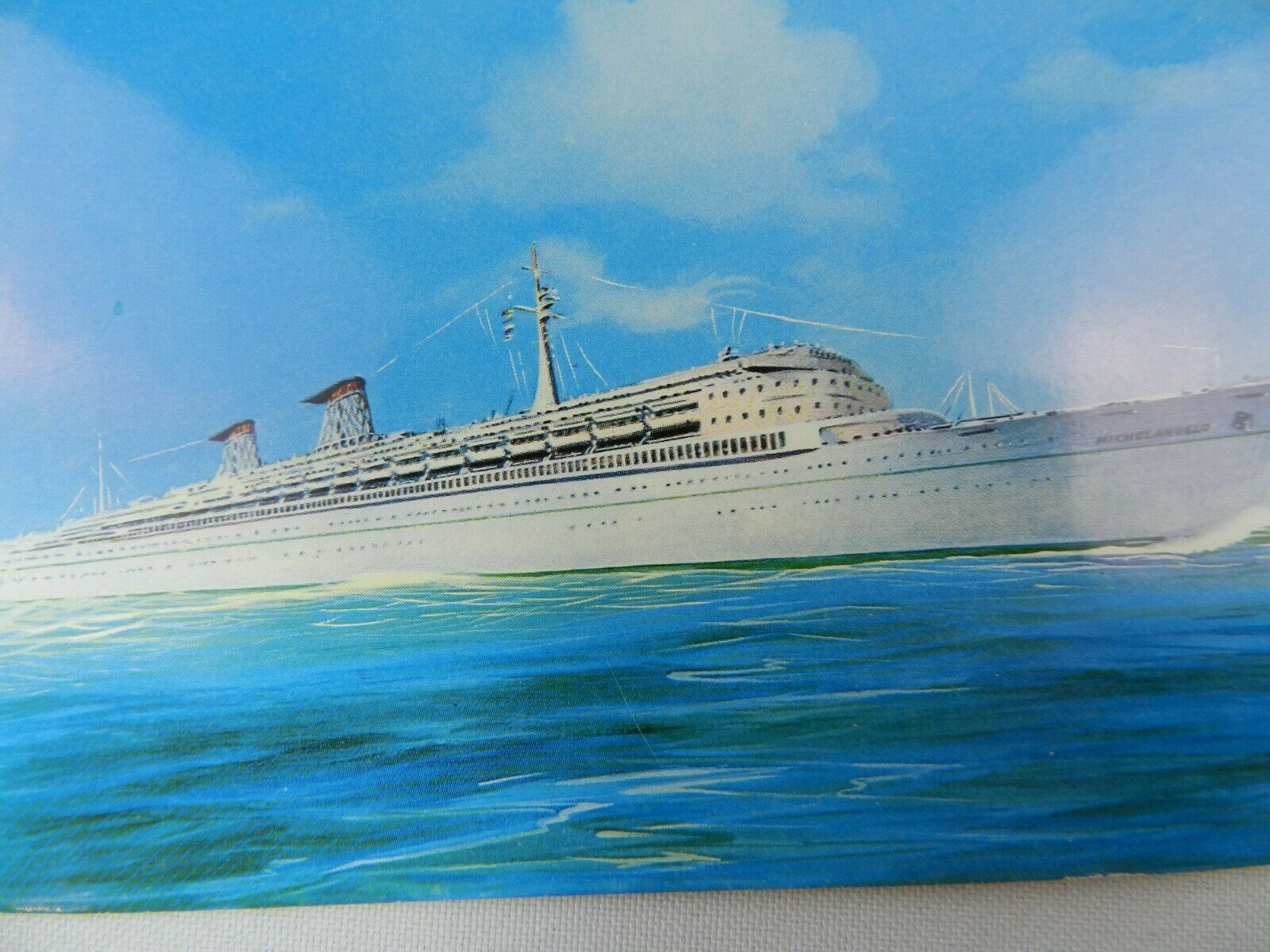 Vintage Postcard Michelangelo and Raffaello Italia Ship Vessel Italy ...