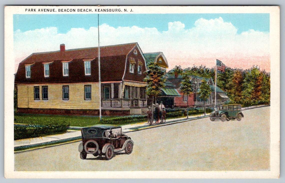 1920'S Keansburg New Jersey Beacon Beach Park Avenue American Flag ...
