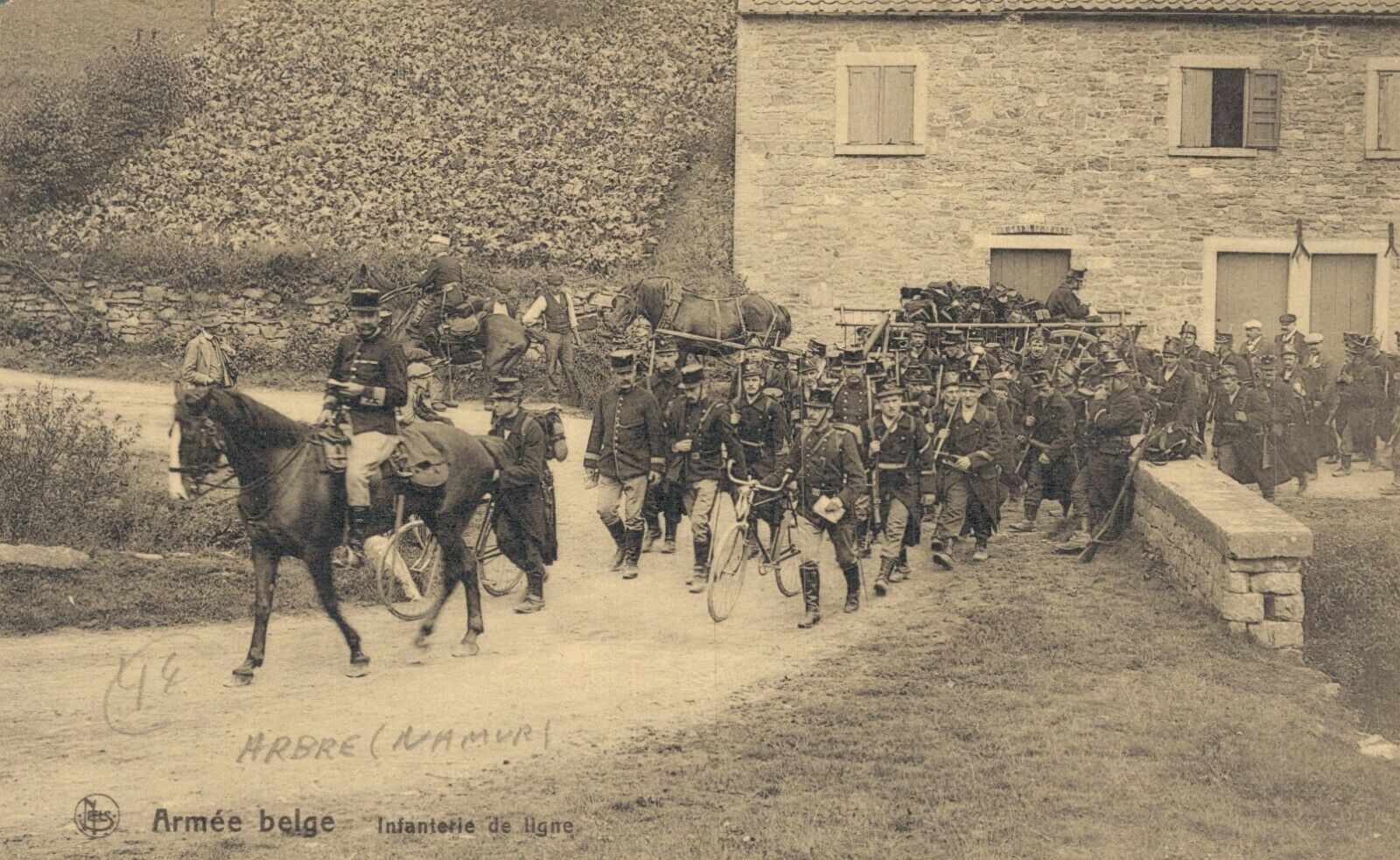 Military Belgian Army Cavalry Line Infantry World War 1 Postcard 07.67 ...