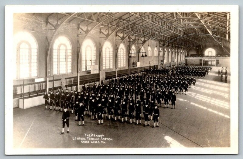 RPPC US Navy The Armory US Naval Training Station Great Lakes Illinois ...