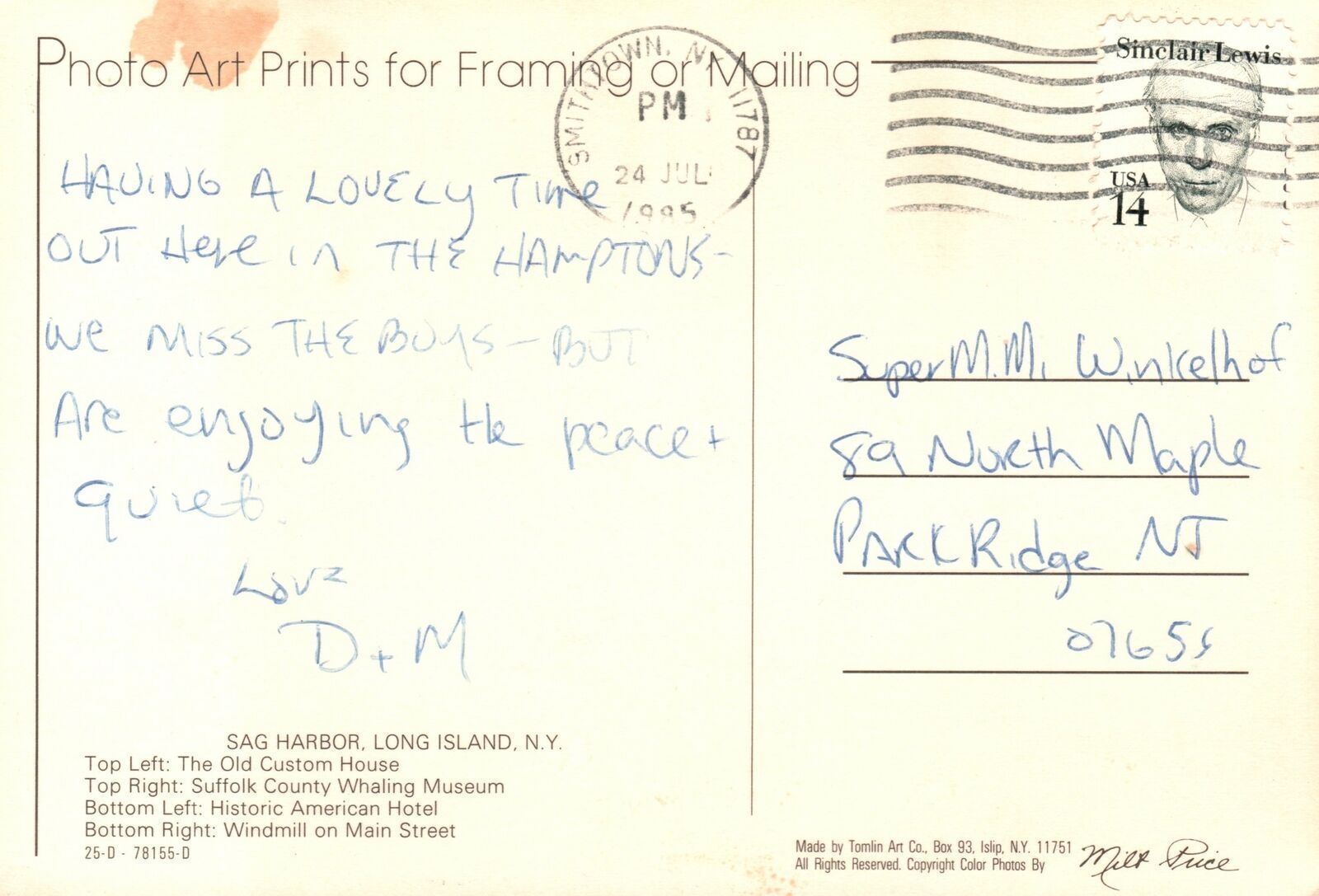 Vintage Postcard 1985 Multi View Historic Sag Harbor Long Island New ...