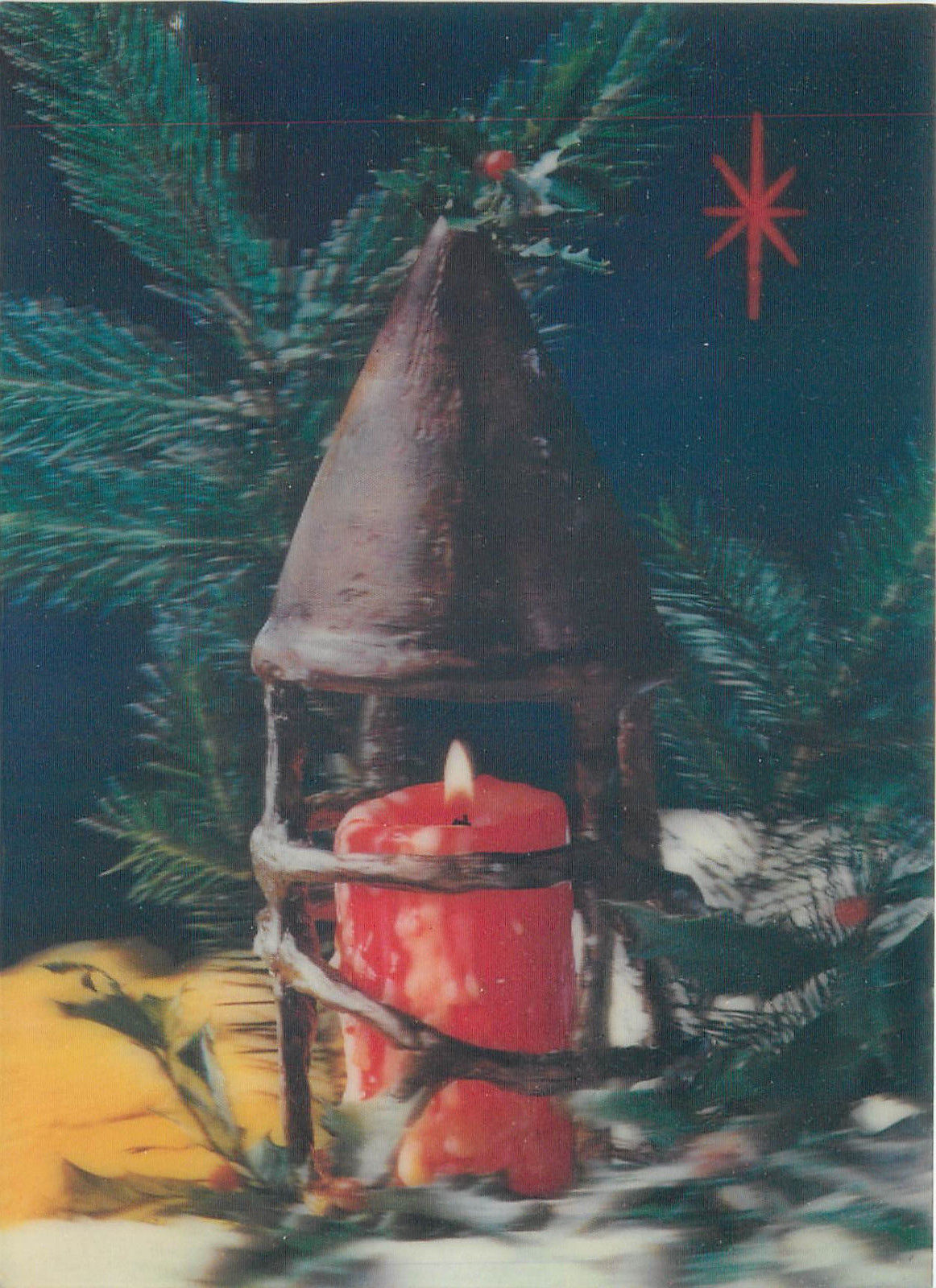 Lenticular 3D Toppan Top Stereo Postcards red candle New Yaer Christmas fantasy | Topics ...