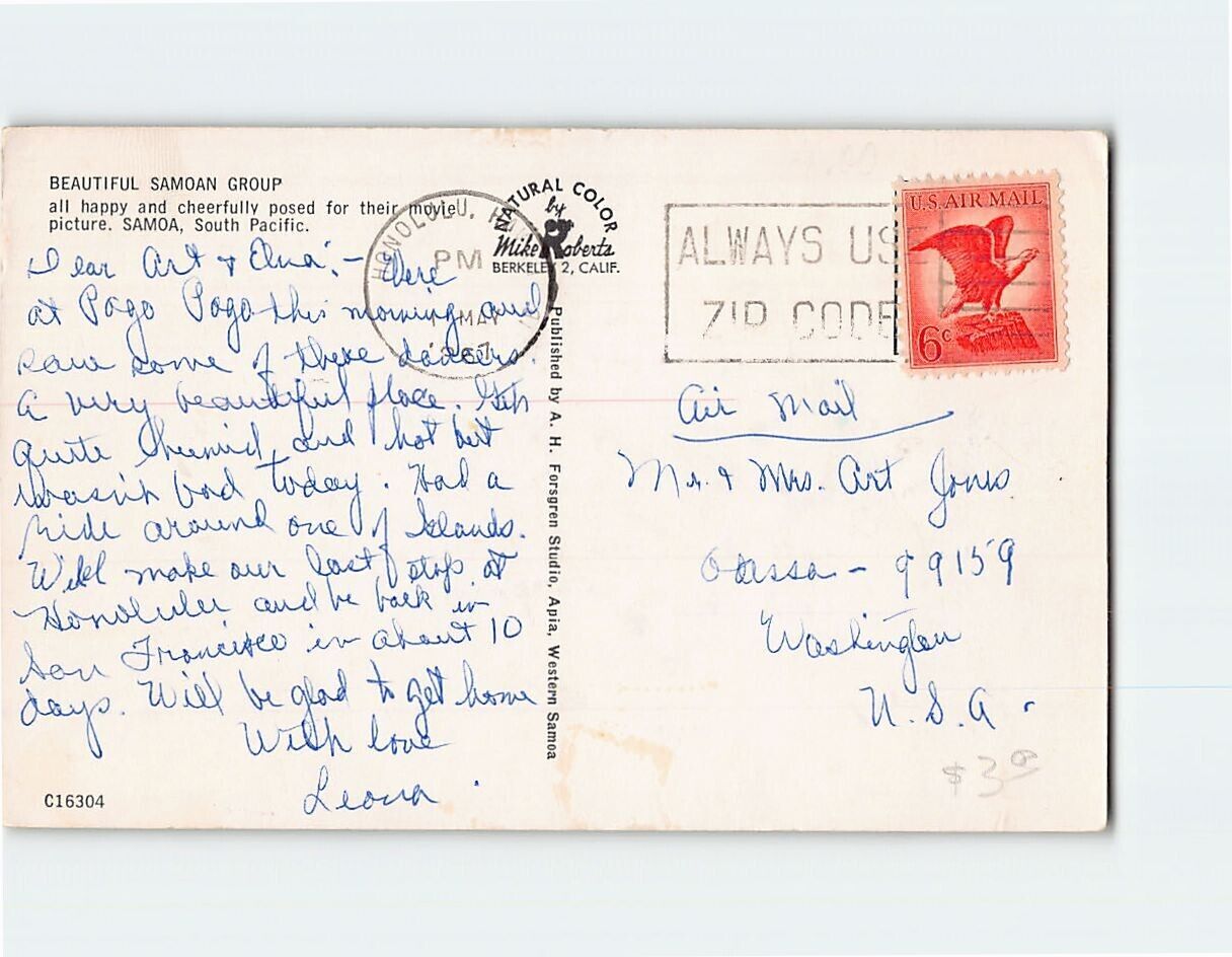 Postcard Beautiful Samoan Group, Samoa | Australia & Oceania - Samoa ...