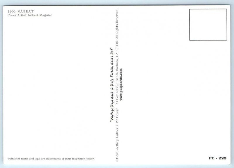 "MAN BAIT" Pulp Magazine Cover Repro SEXY RISQUE Robert Maguire ~ 4"x6 ...