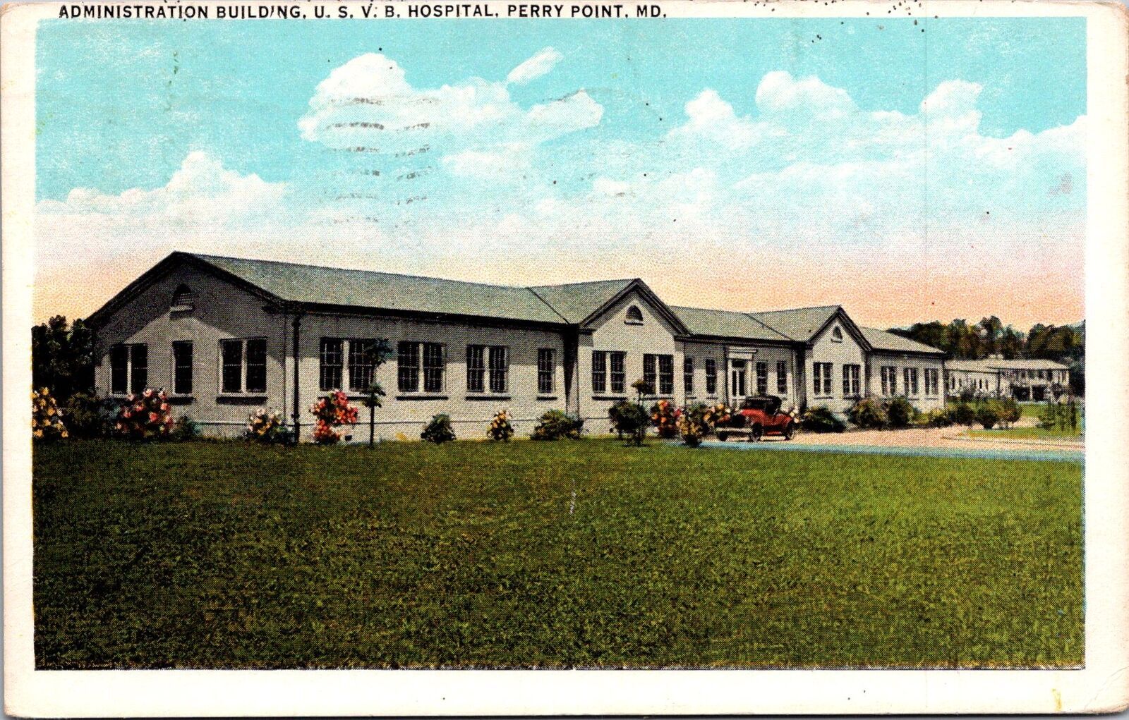 K12/ Perry Point Maryland Postcard c30s Admin Building USVB Hospital ...