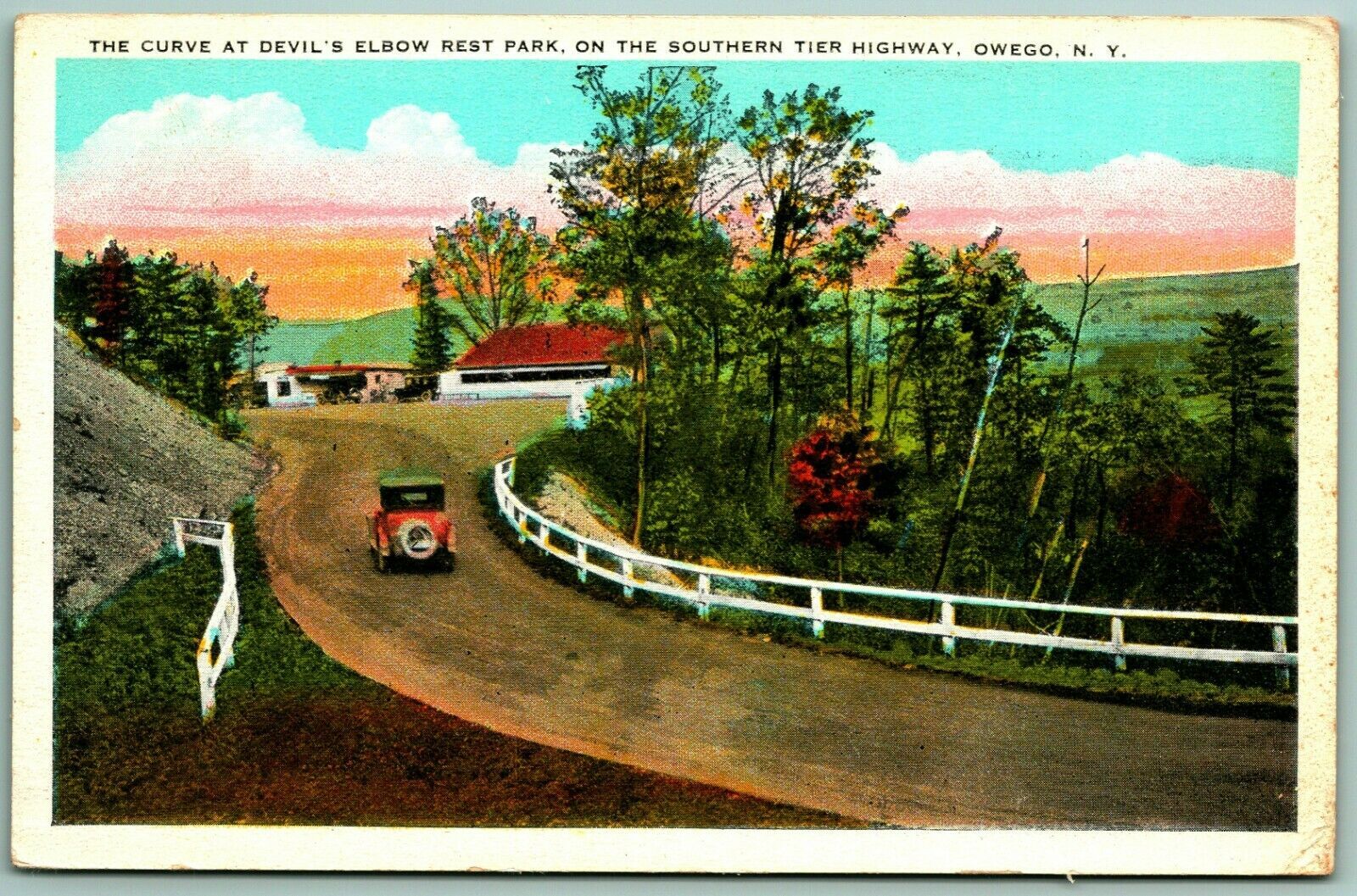 Southern Tier Highway Curve Devil's Elbow Owego New York NY UNP WB ...