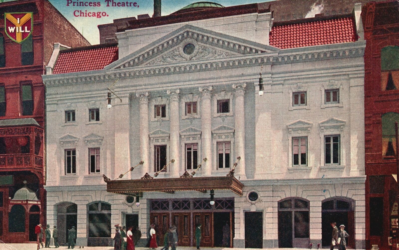 Vintage Postcard Princess Theater Premier Legitimate Houses Chicago ...