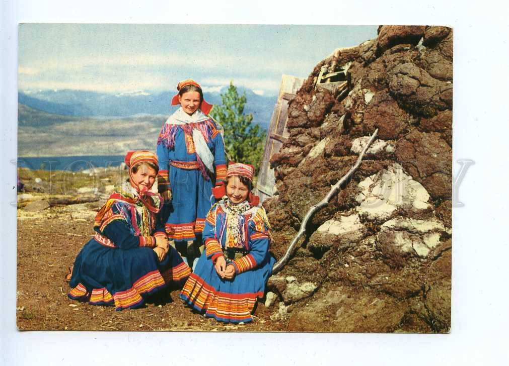 202128 FINLAND Lapland Deer & native girls old photo postcard | Topics ...