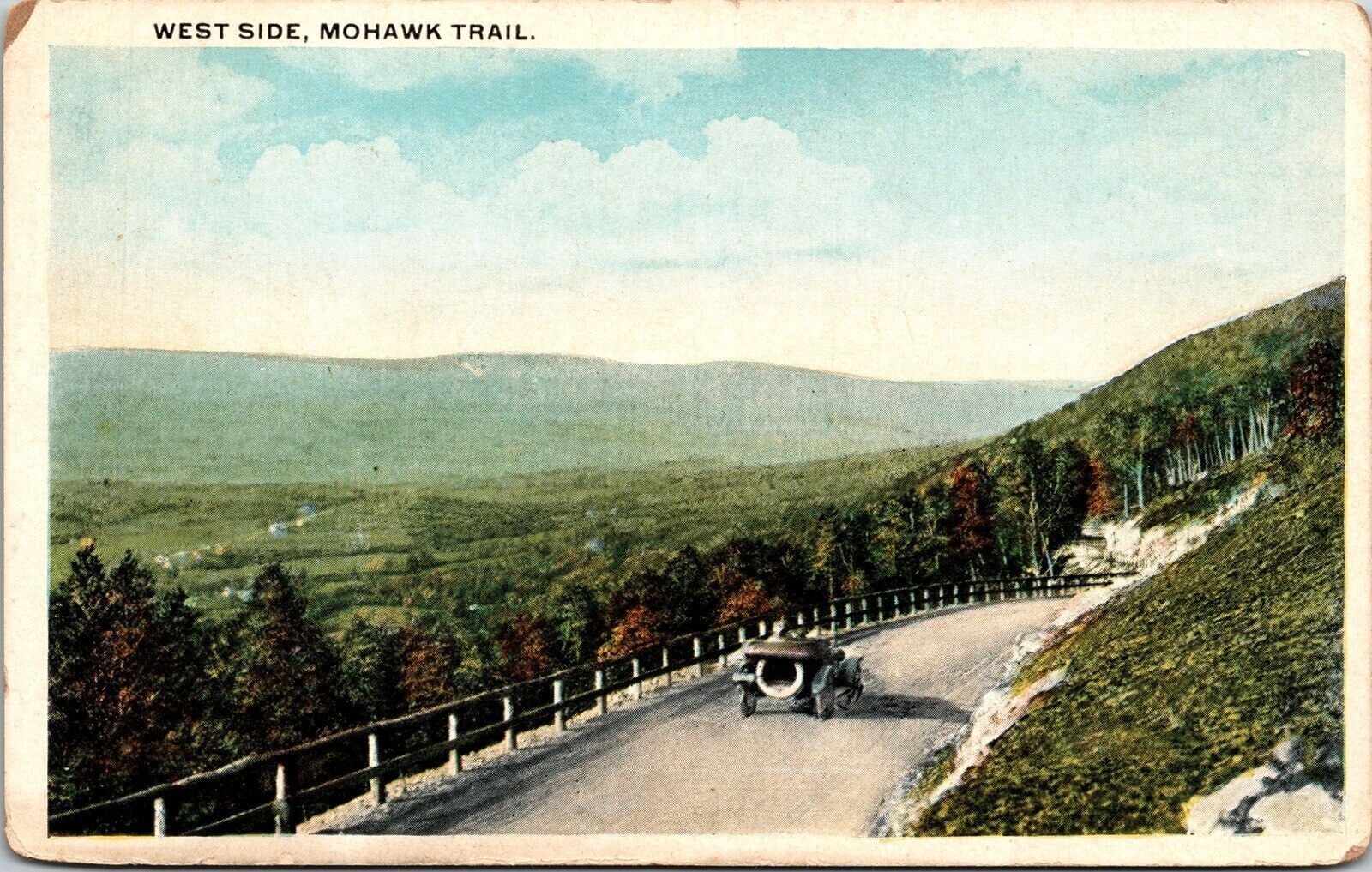 West Side Mohawk Trail WB Postcard VTG UNP Old Car Vintage Unused ...