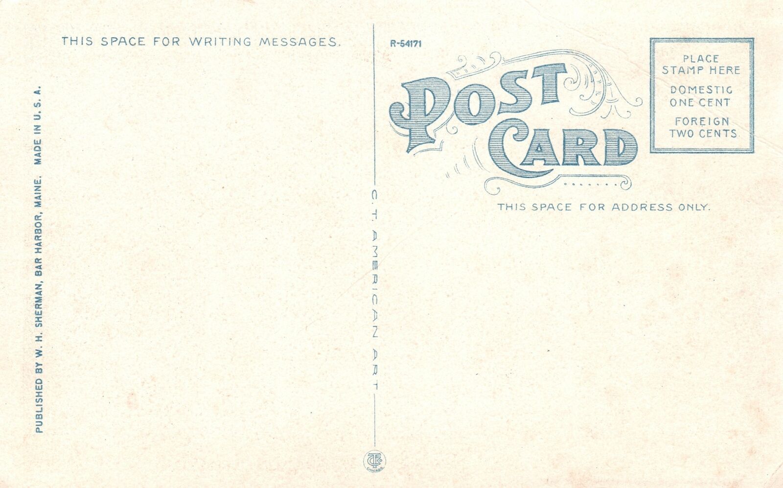 Vintage Postcard 1920's Post Office United States Postal Service Bar ...