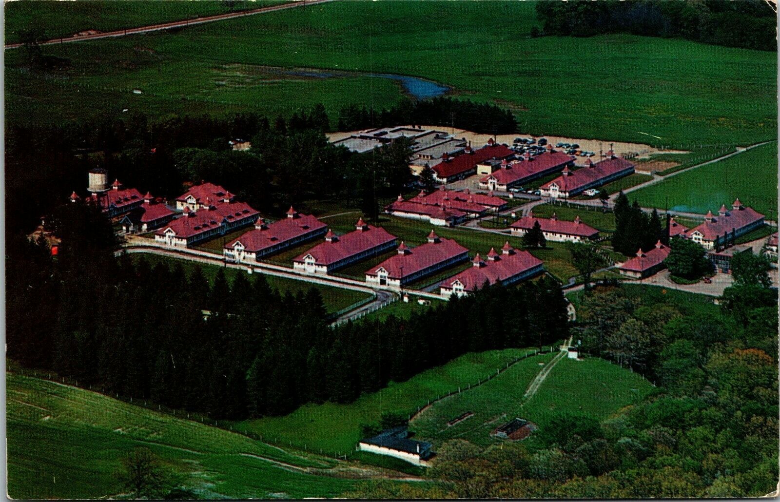 Vtg Rochester Michigan MI Parke Davis Biological Farm Aerial View 1960s ...