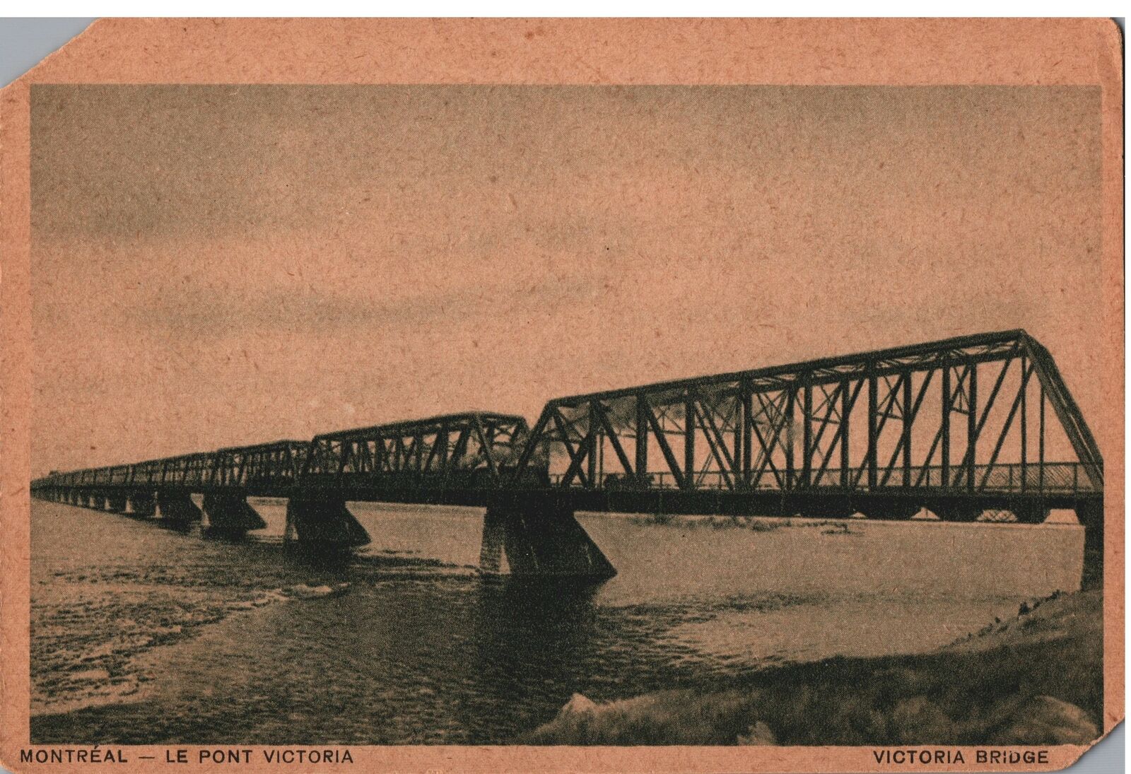 Vintage Postcard Victoria Bridge at Montreal Quebec Early 1900'S 2 Cnrs ...
