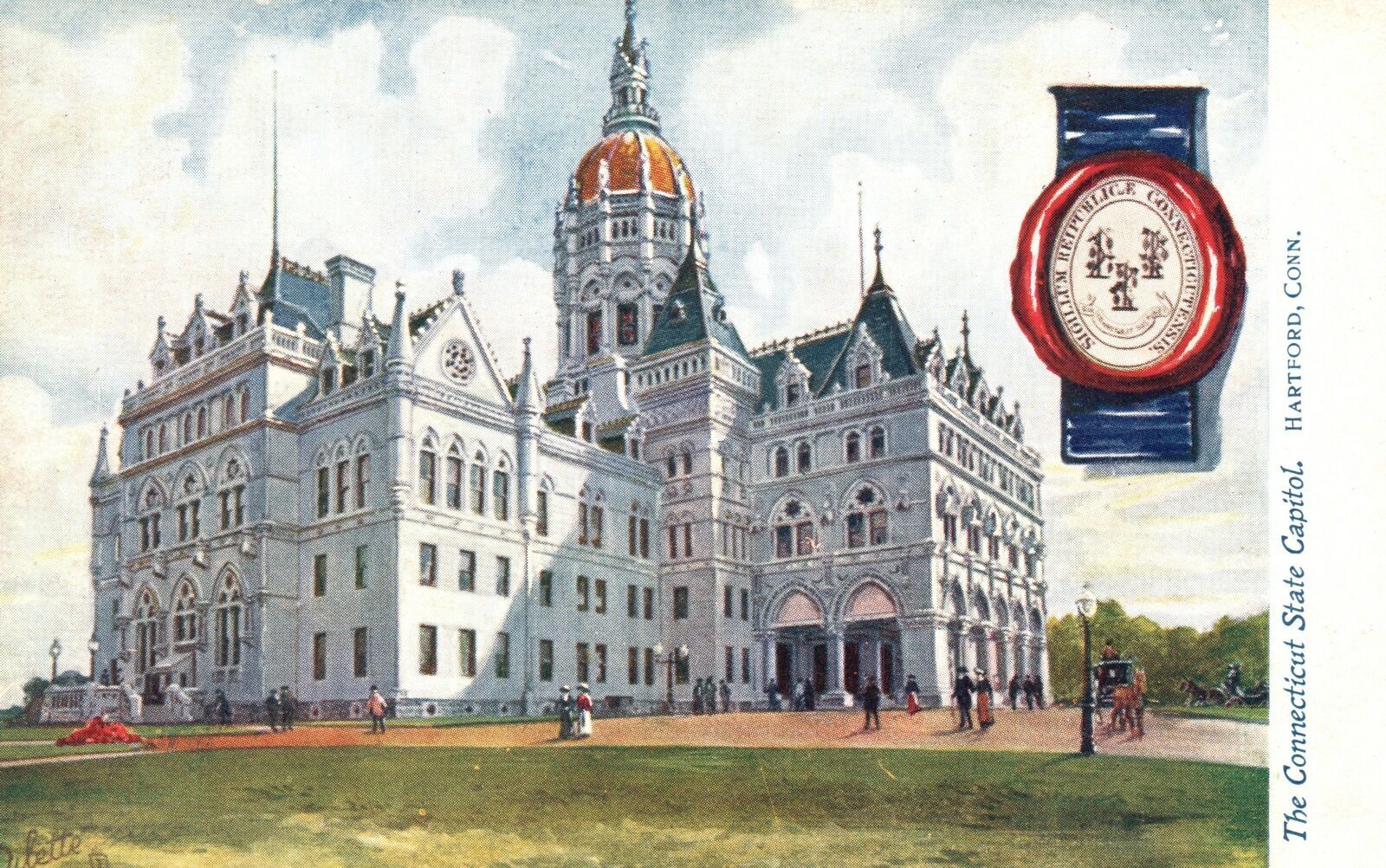 Vintage Postcard 1910's Connecticut State Capitol Building Hartford CT ...