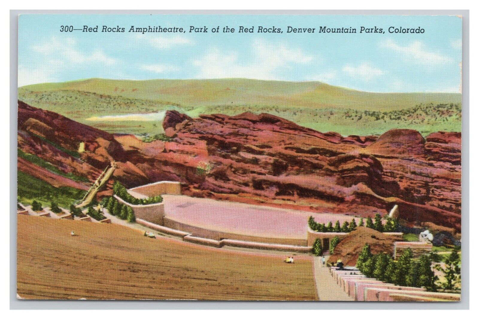 Postcard Red Rocks Amphitheatre Denver Mountain Parks Colorado | United ...