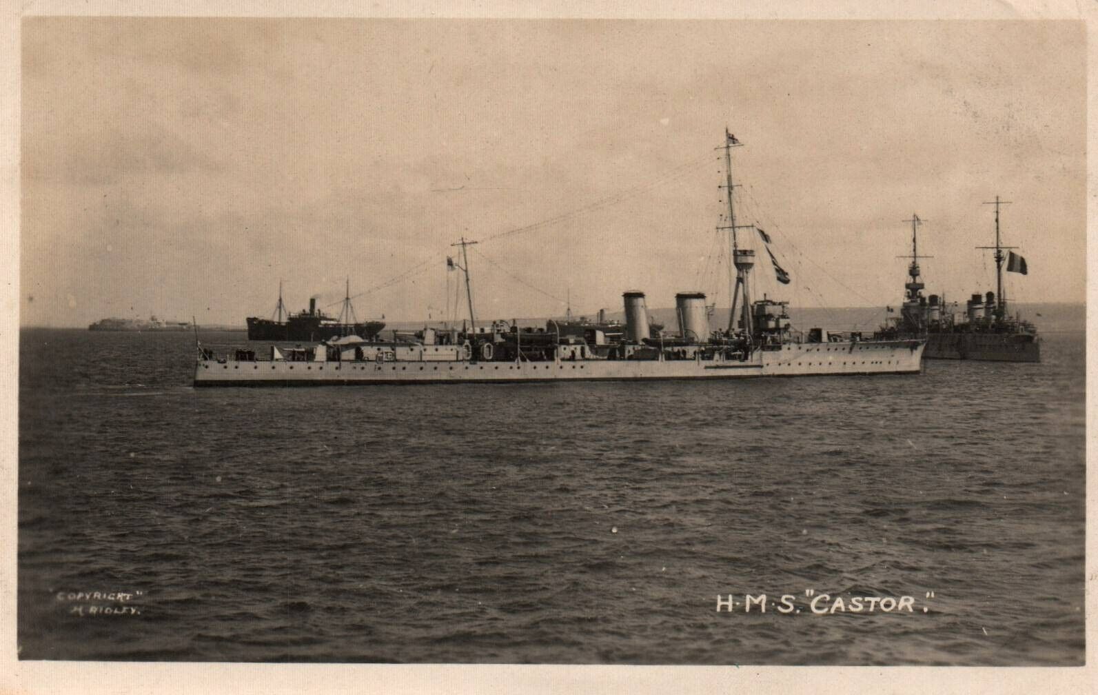 RPPC Photo British Royal Navy WWI HMS Castor Destroyer | Other ...