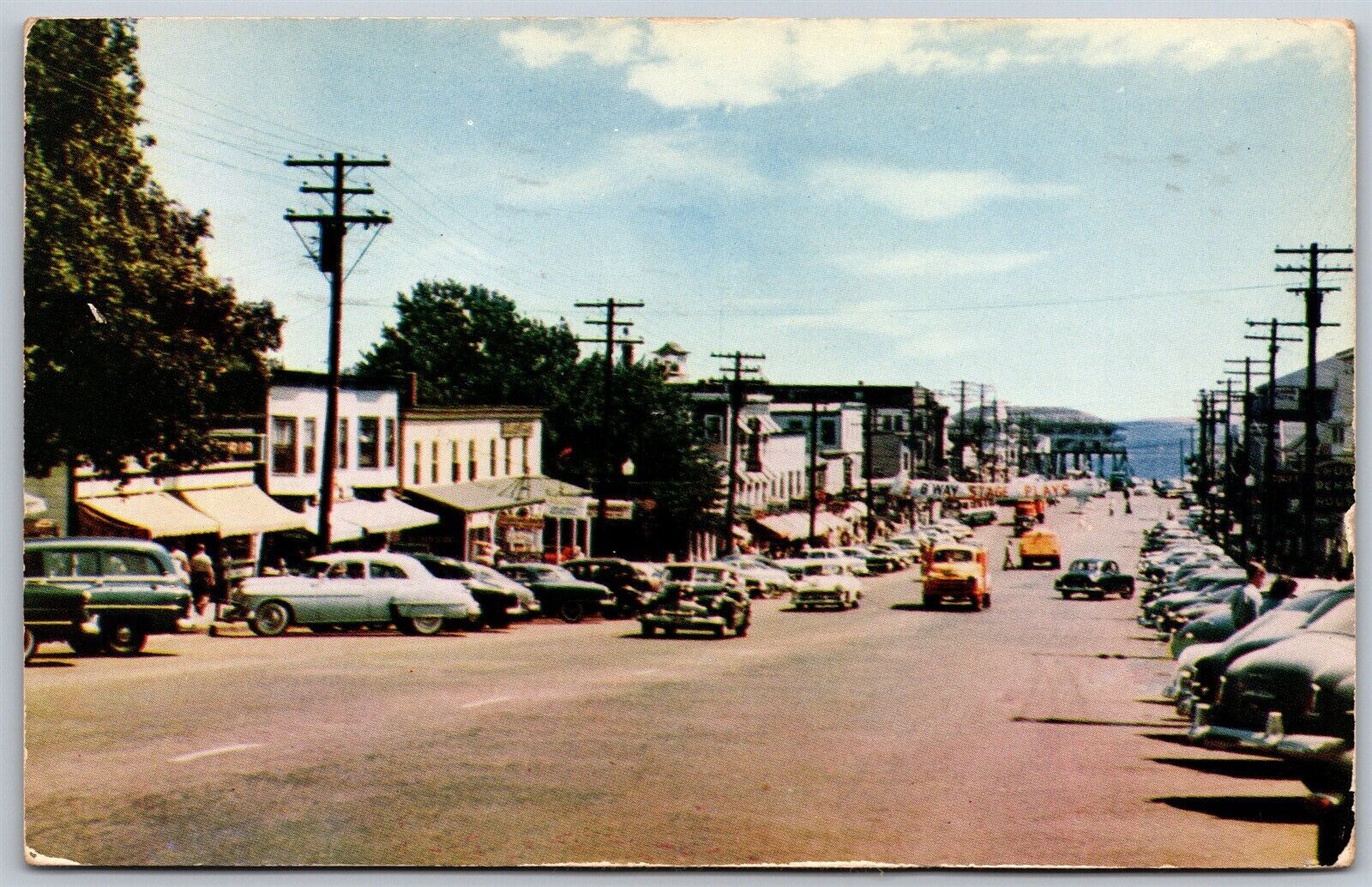 Vtg Old Orchard Beach Maine ME Old Orchard Street View Ocean Pier 1950s ...