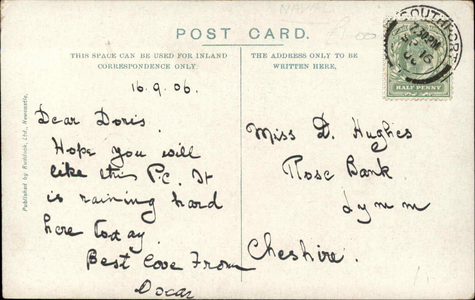 British Navy HMS Doris 2nd Class Cruiser Battleship Ship Vintage ...