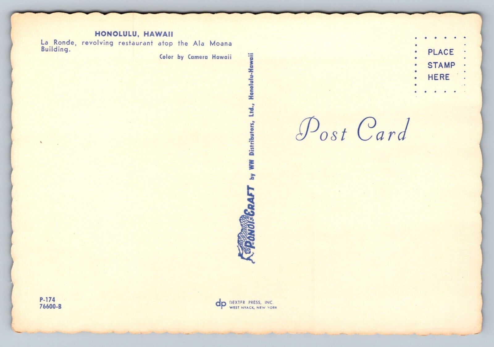 La Ronde Revolving Restaurant Ala Moana Building Honolulu Hawaii ...