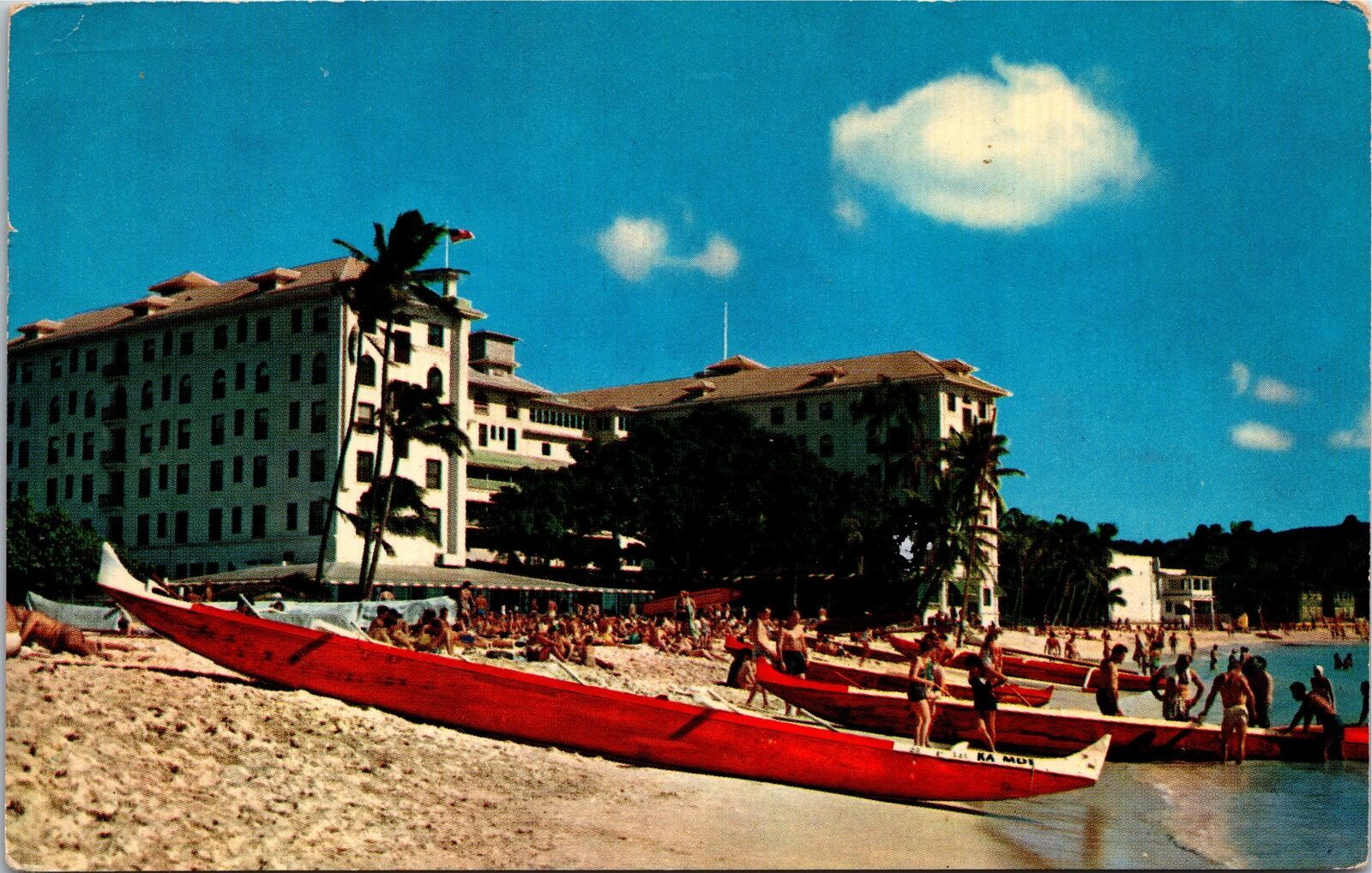 Vintage Postcard the Moana Sheraton Hotel at Waikiki Beach Posted 1955 ...