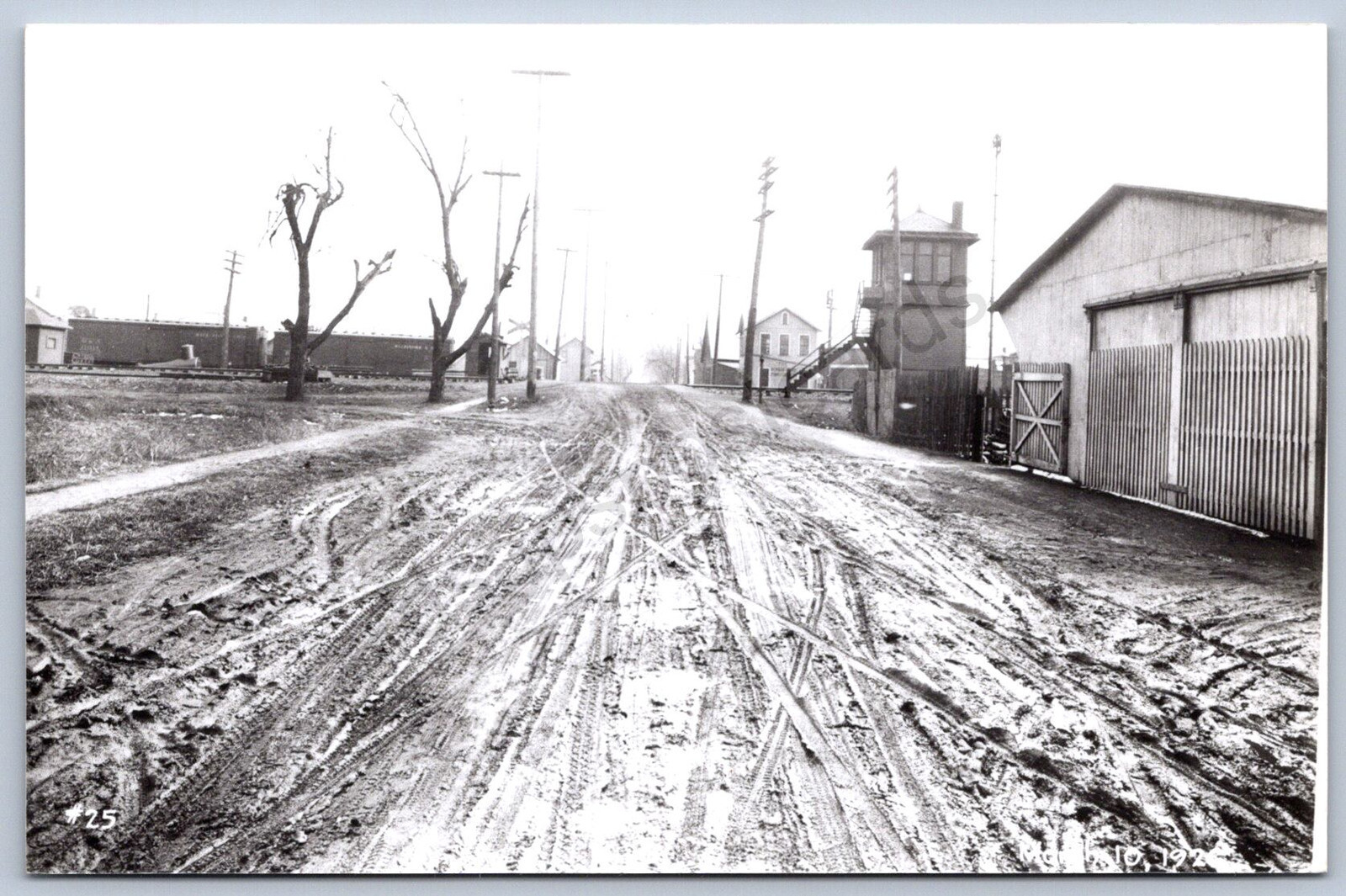 K21/ Newark Ohio RPPC Postcard REPRINT c1960s? Old View Railroad Signal ...