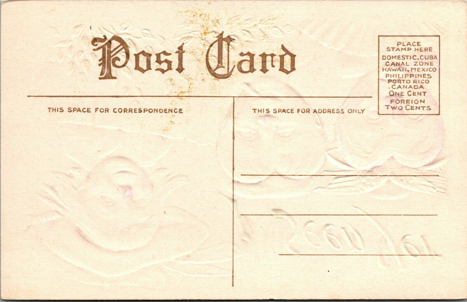 Vtg 1910s I Seen Yer Ugly Face Man Woman Heart Gold Gilt Embossed Comic ...