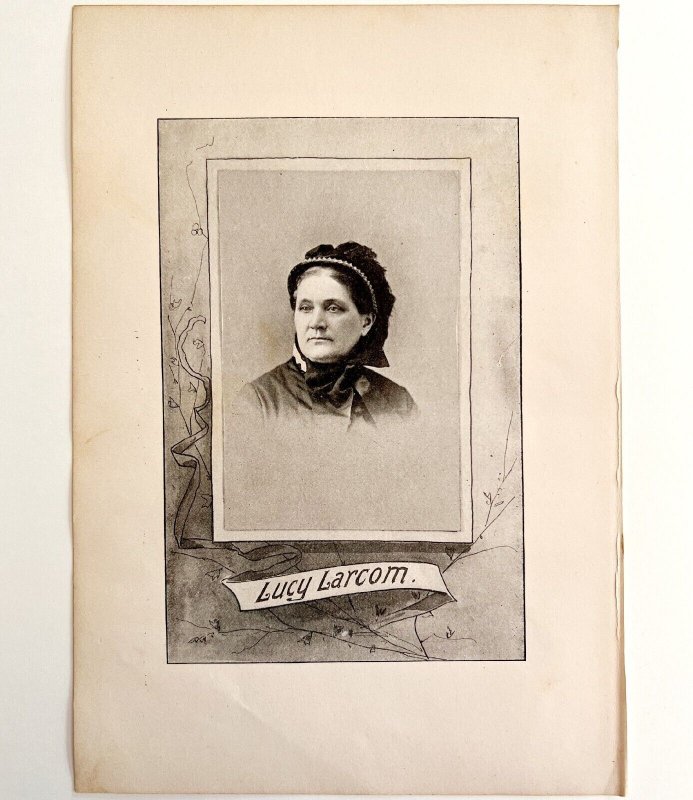 Lucy Larcom Portrait Victorian Print 1901 Woman History Ephemera DWP4C ...