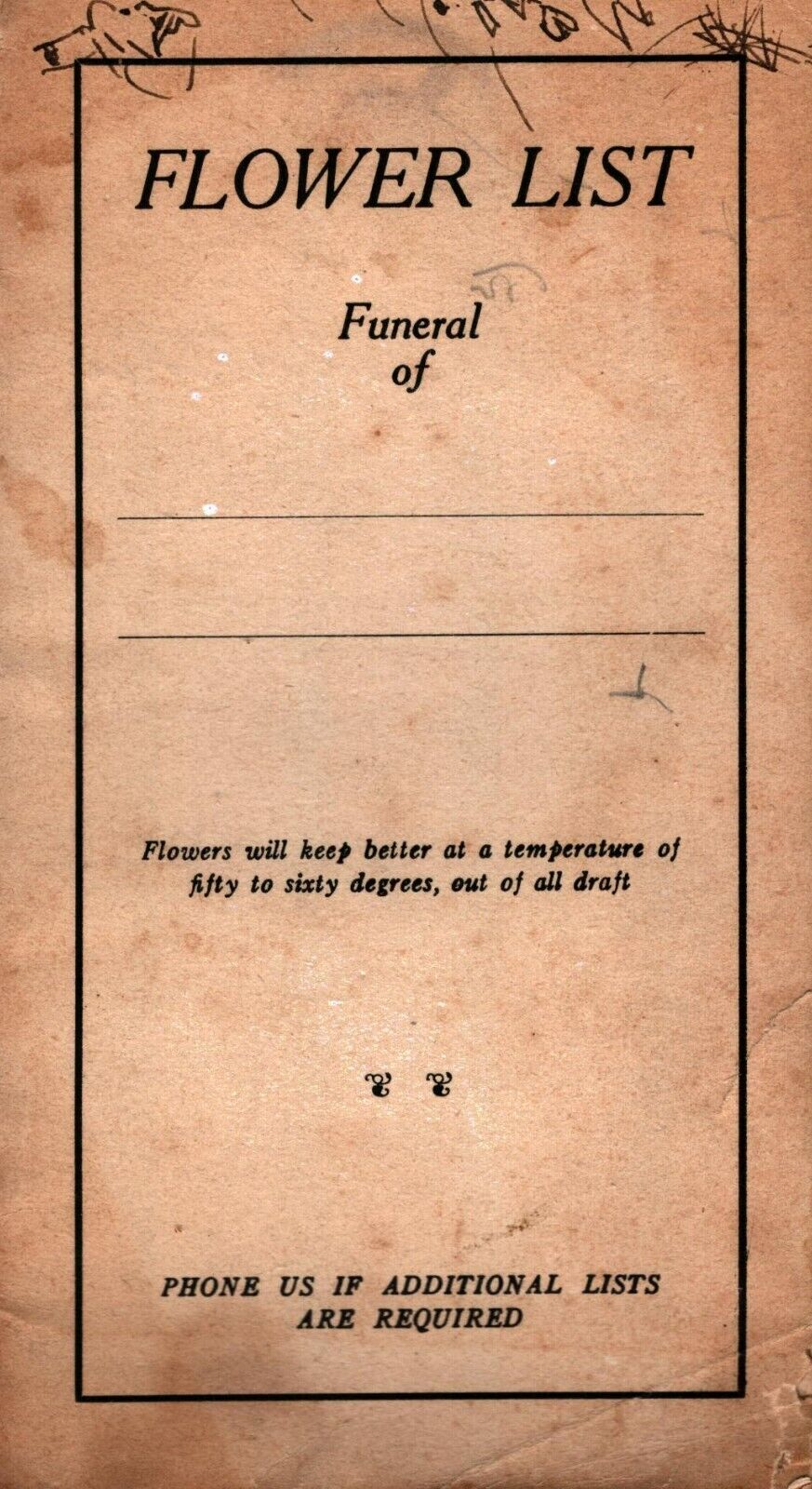 Vintage Funeral Flower List Traugott's Distinctive Funeral Service ...