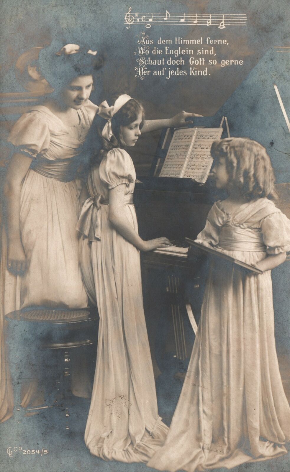 Vintage Postcard 1906 Children Singing Church Choir Members White ...