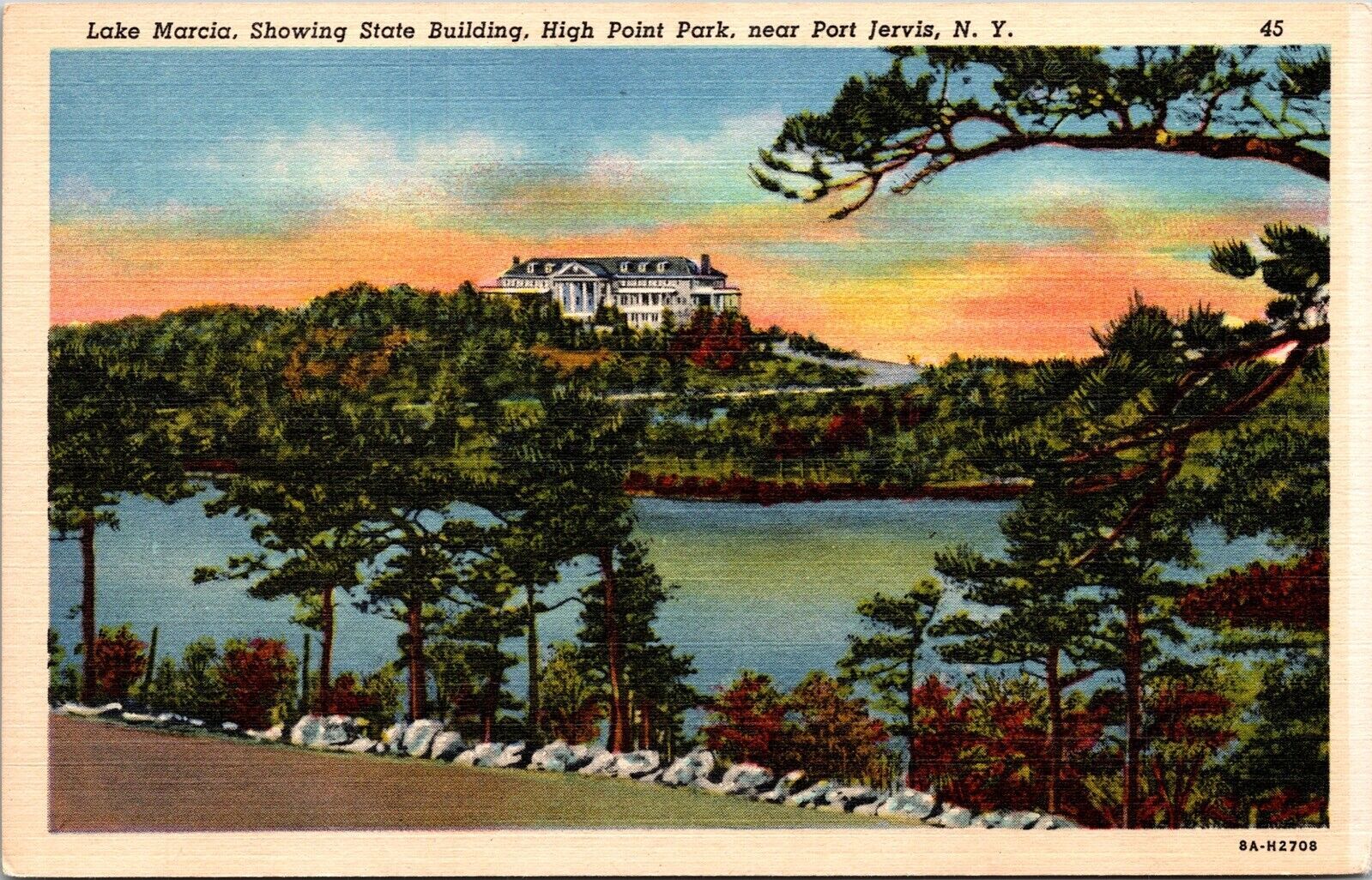 Lake Marcia New York State Building High Point Park Port Jervis NY WB ...