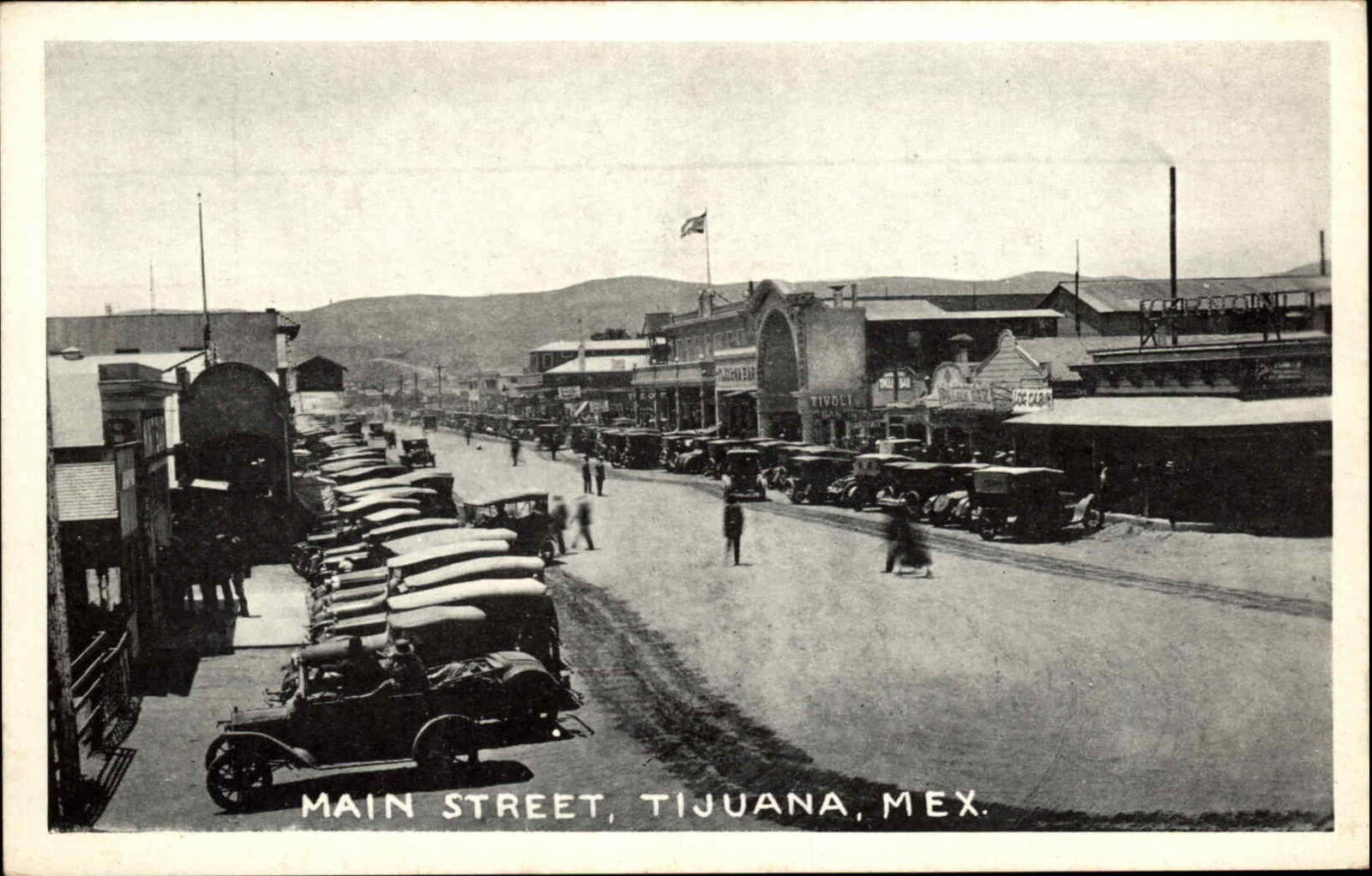 Tijuana Mexico MEX Main Street Classic Cars Vintage Postcard | Latin ...