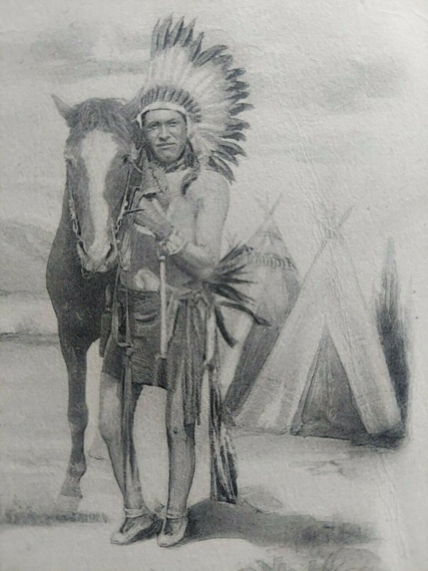 Native American Chief On Horse
