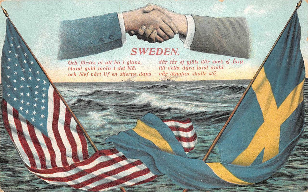 Hands Across the SEA Handshake Sweden Postcard (C. 1905) | Topics ...