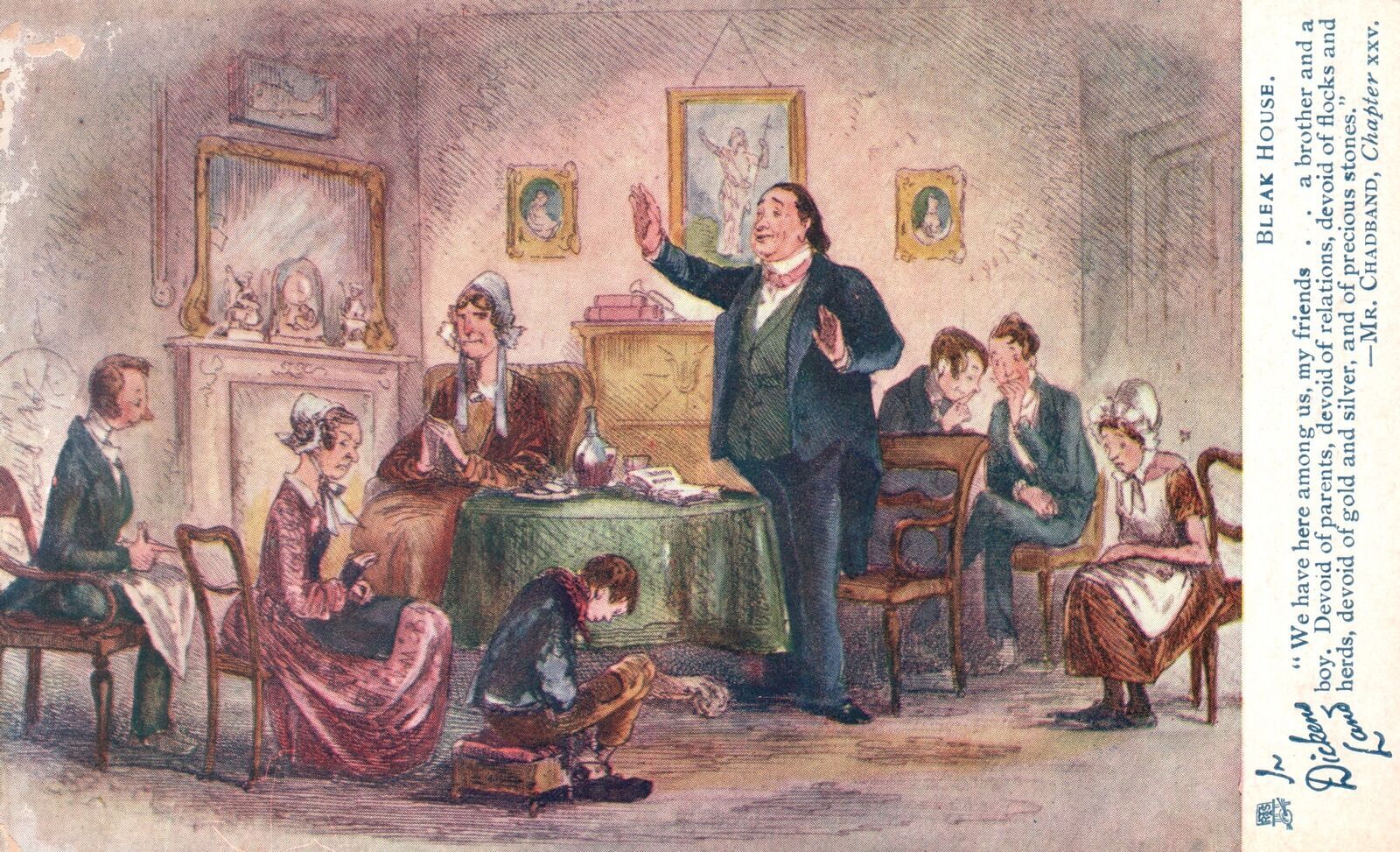 Vintage Postcard In Dickens Land Bleak House Oilette Art Raphael Tuck ...