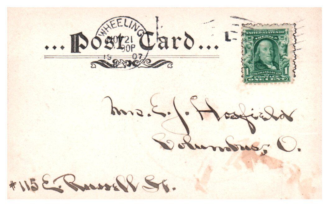 Dock And River Scene Wheeling West Virginia Boat Postcard Ships 1907 ...