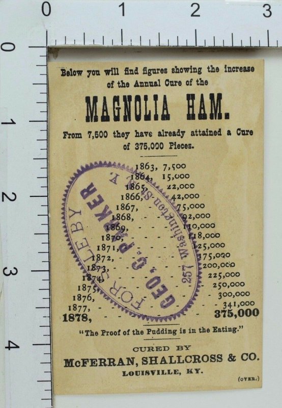 Victorian Trade Card Magnolia Ham Alpine Mountain Climbers Snow Sun F66 ...