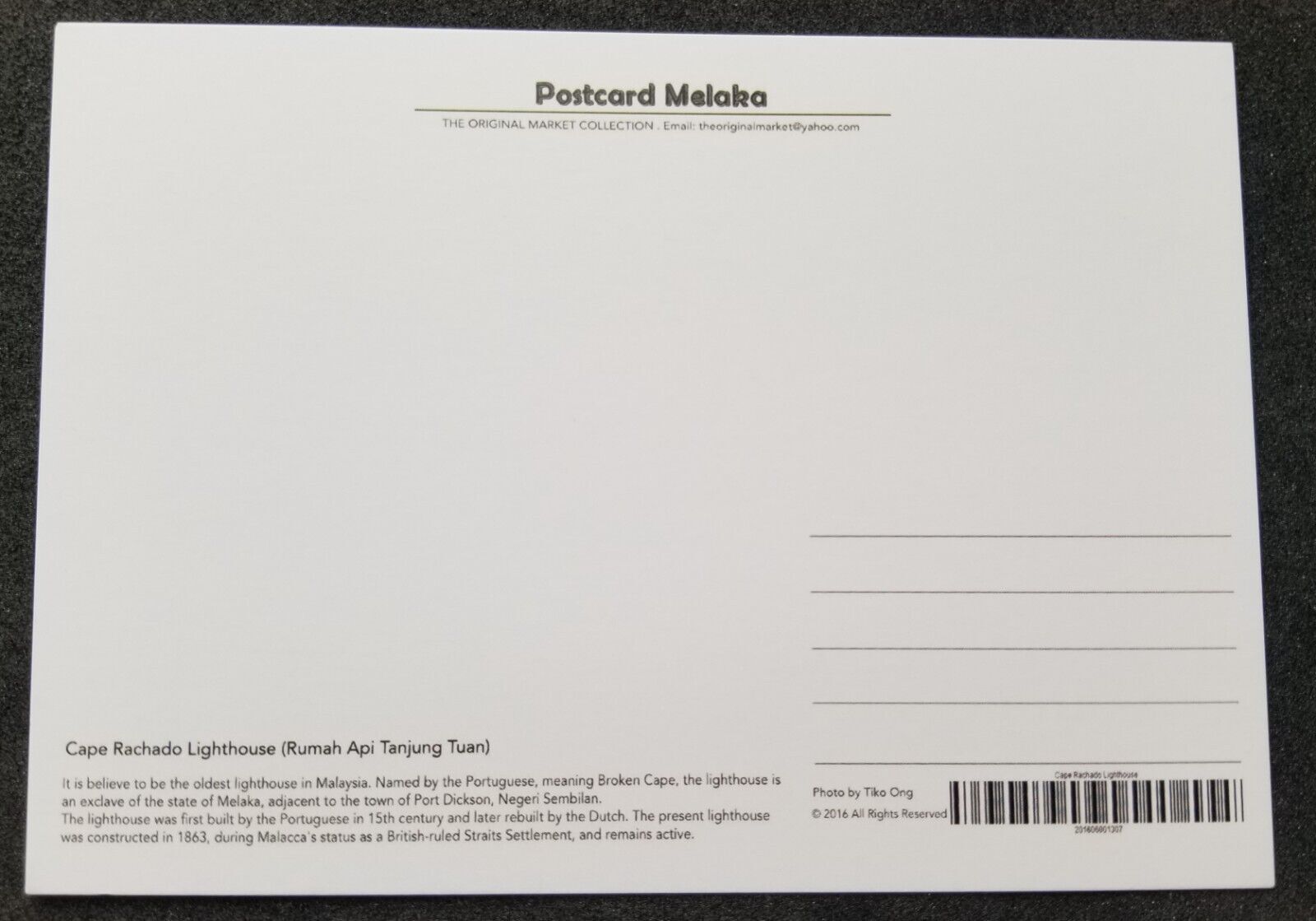 [AG] P106 Malaysia Melaka Tanjung Tuan Cape Rachado Lighthouse ...