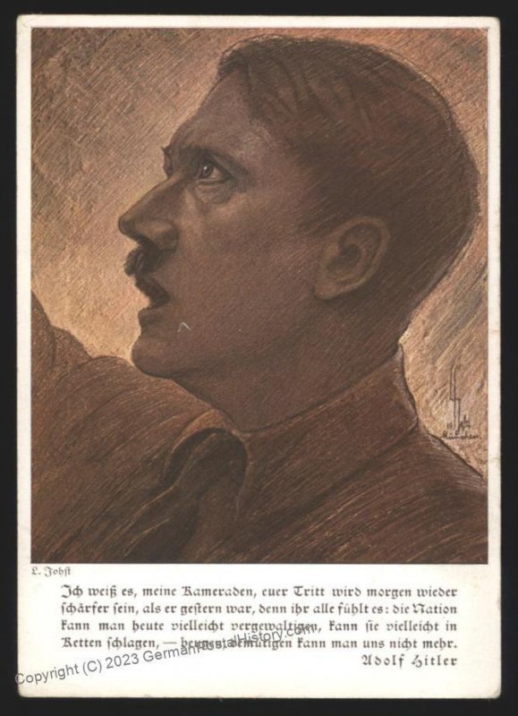 3rd Reich Germany 1925! Hitler Propaganda Card UNUSED 112613 | Europe ...