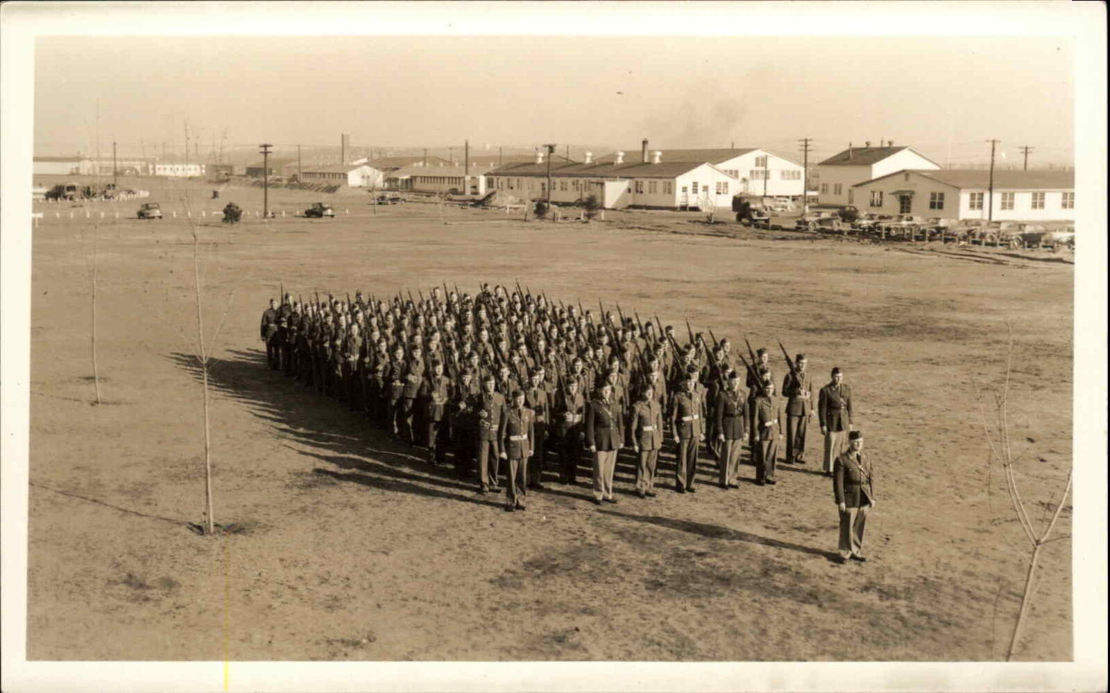 Ayer Mass MA Camp Devens WWII Soldiers Training Real Photo Vintage RPPC ...